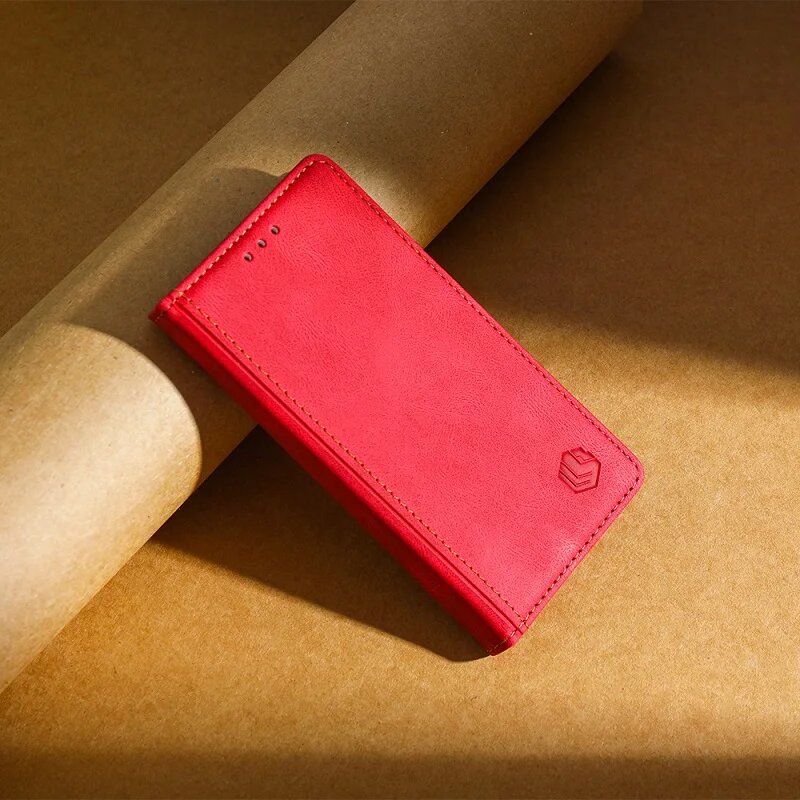 RedMagic 9 Pro Кожаный флип-чехол для ZTE nubia Red Magic 9 Pro чехол Etui nubia Red Magic 9s Pro Plus чехол для телефона Красный, Red(1), RedMagic 9s Pro Plus