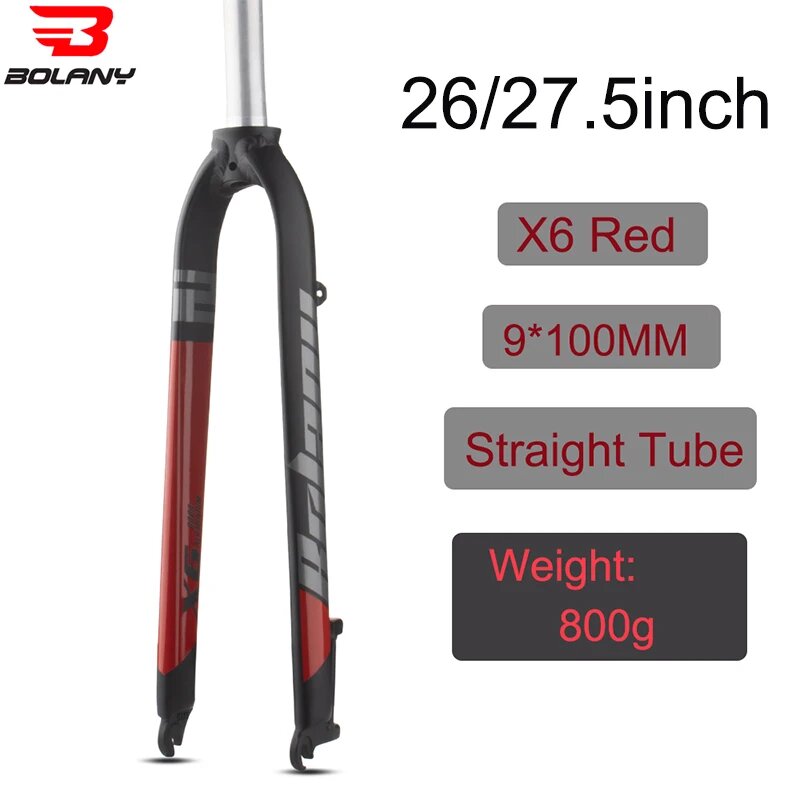 Вилка передняя Bolany X6 26/27.5" Red 9*100MM