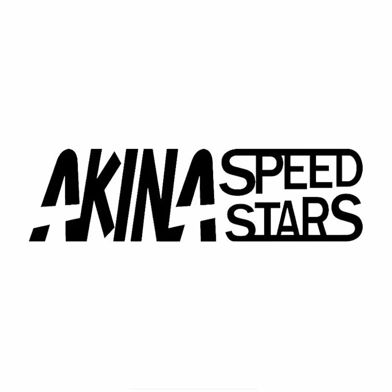 Наклейка AKINA Speed Stars черная, 23x6 см