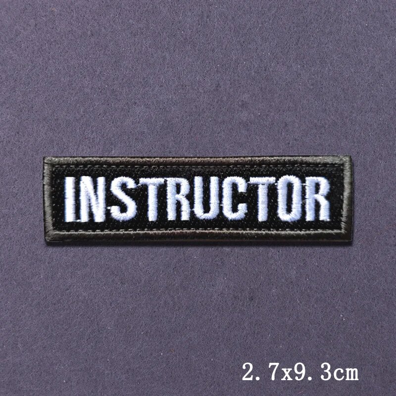 Нашивка Instructor, 2.7x9.3 см, Серый, PE8355CT
