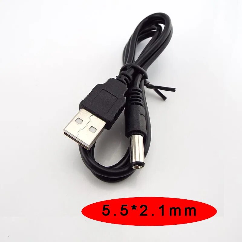 Удлинительный кабель питания USB на DC 5В 5.5x2.1mm