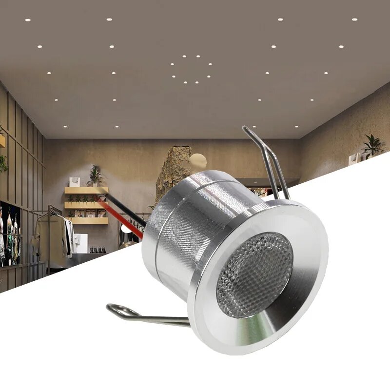 LUCERNA Мини LED прожектор 2Вт Natural White, 12V, серебристый