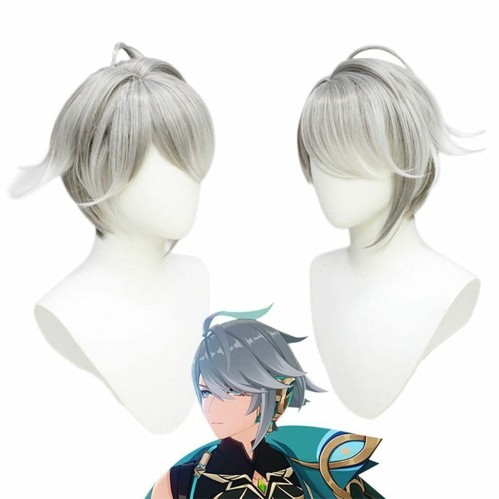 Anime Manga Game Genshin Impact Alhaitham Halloween Carnival Party Cosplay Wig мультфильм аниме косплей парик