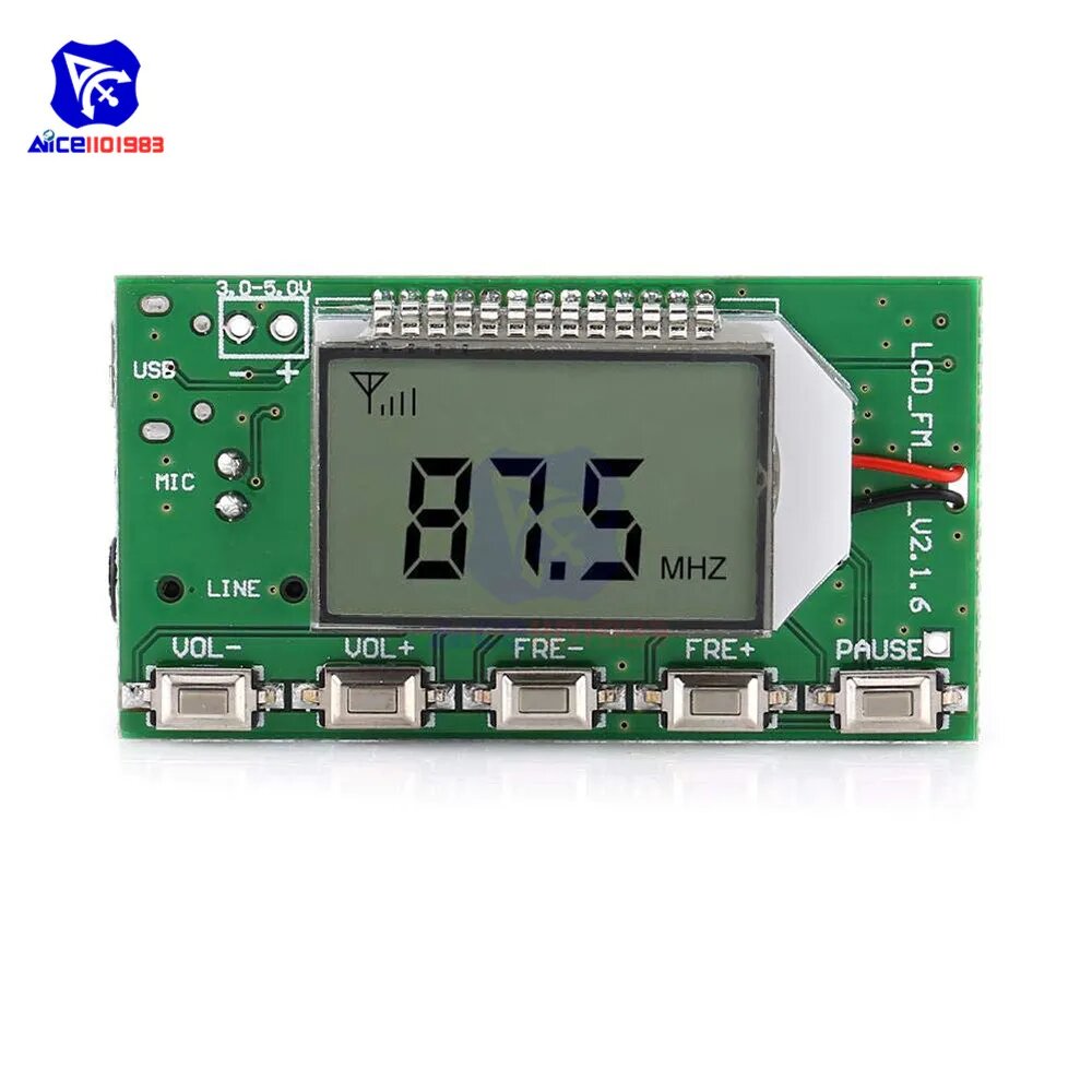 Diymore цифровой беспроводной микрофон стерео FM-передатчик модуль 87-108 МГц электронные компоненты в ассортименте