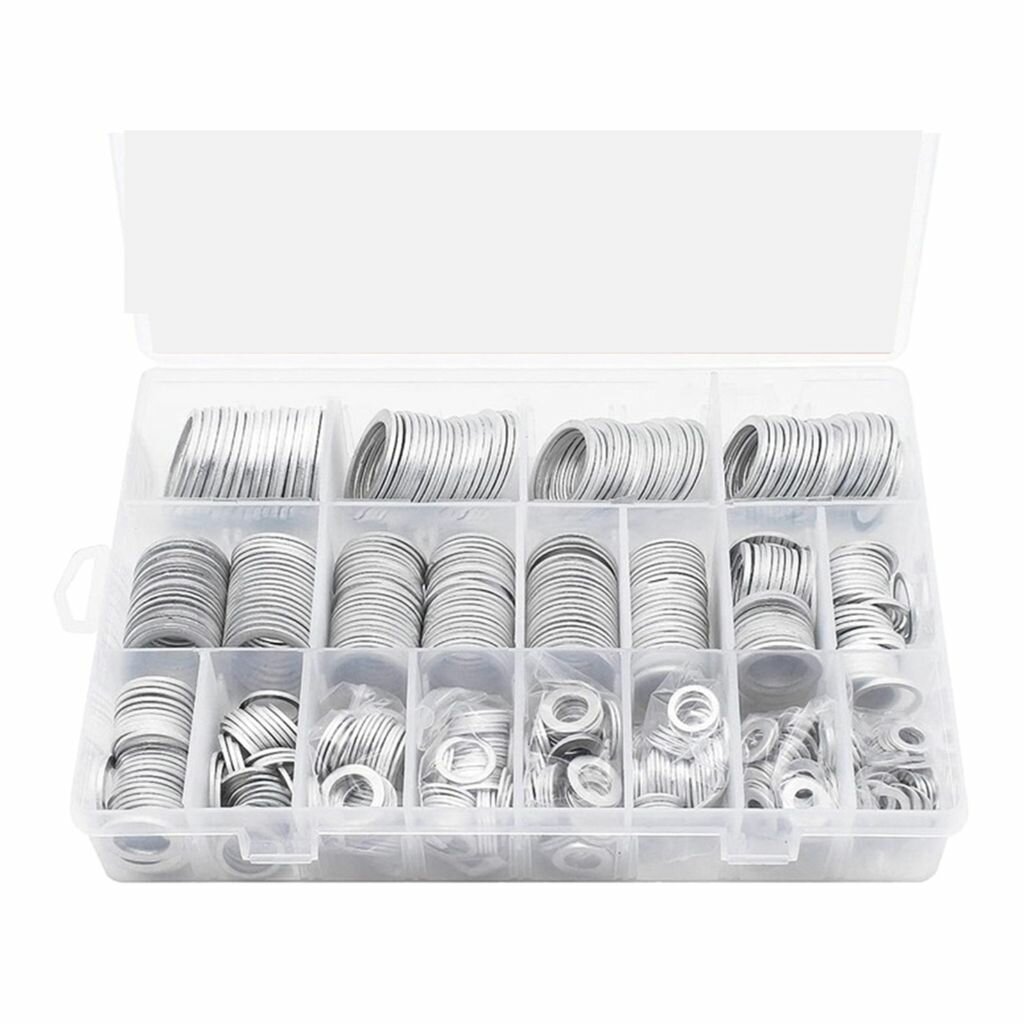 540 шт, алюминиевые шайбы, уплотнительные прокладки, плоский набор, пробка для слива масла, шайба, оборудование с ассортиментной коробкой