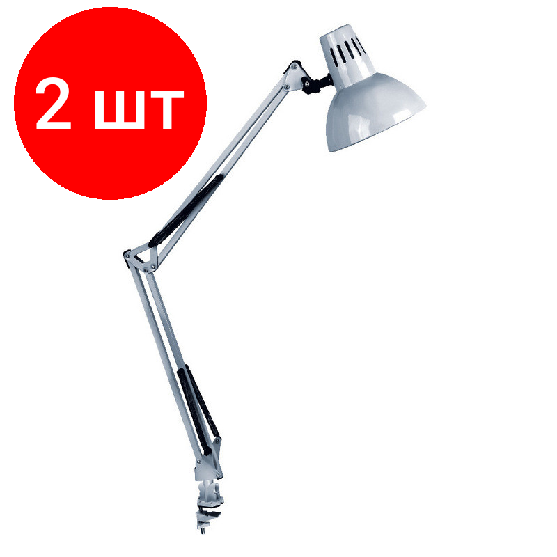 Комплект 2 штук, Светильник Camelion KD-312C03 серебро E27 40W