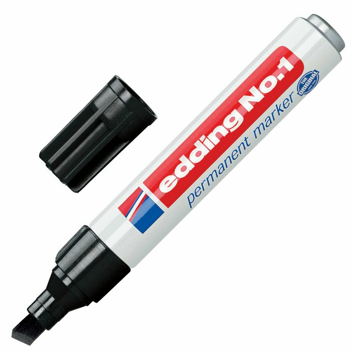 Маркер перманентный Edding E-1/1 (1-5мм, скошенный наконечник, черный), 10шт.