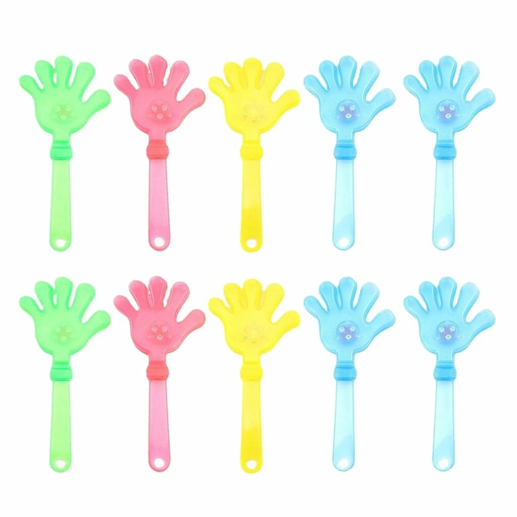 Набор из 10 светящихся хлопушек для вечеринок и музыкальных фестивалей, игрушка в ладоши, шумогенераторы, аксессуар для ночного мероприятия