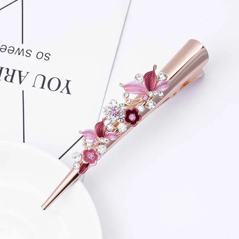 Заколки для волос ENRMIIV с кристаллами в форме бабочки Gem butterfly 10