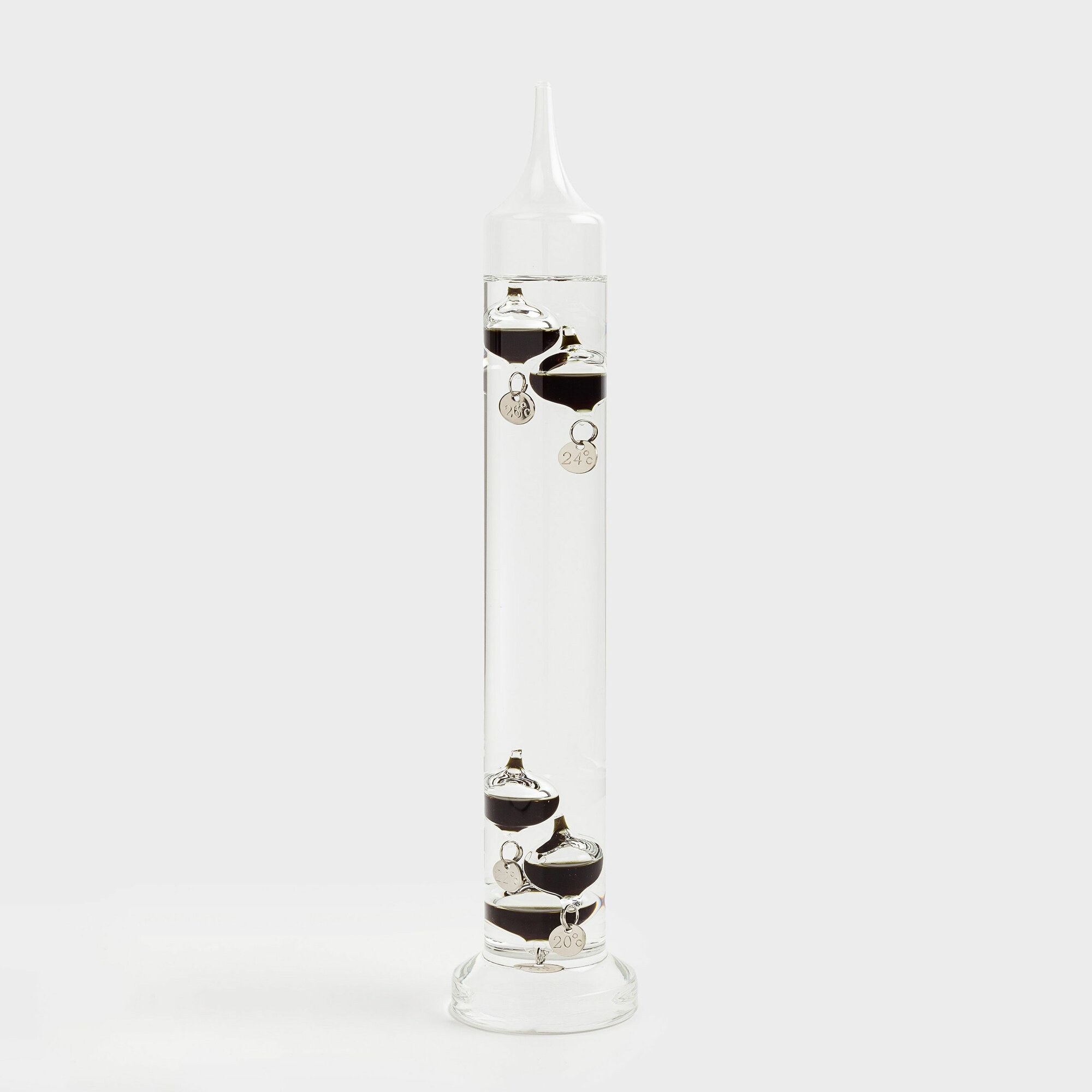 Термометр Галилея, 28 см, 5 сосудов-буйков, стекло, Discovery