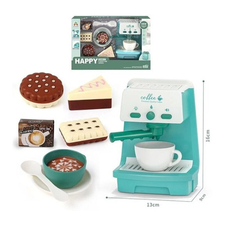 Happy Family Кофеварка с выпечкой (свет, звук) бирюзовая LS8280Q с 3 лет