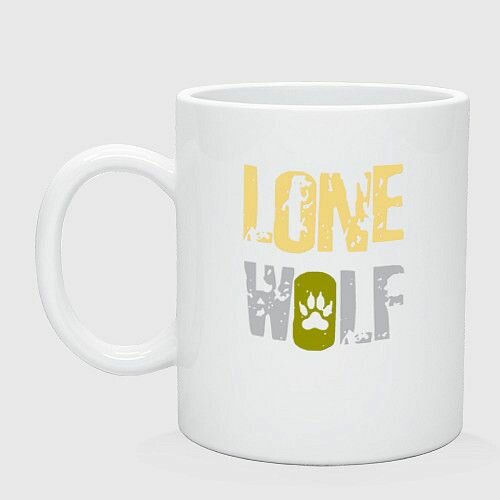 Lone Wolf - одинокий волк Керамическая кружка