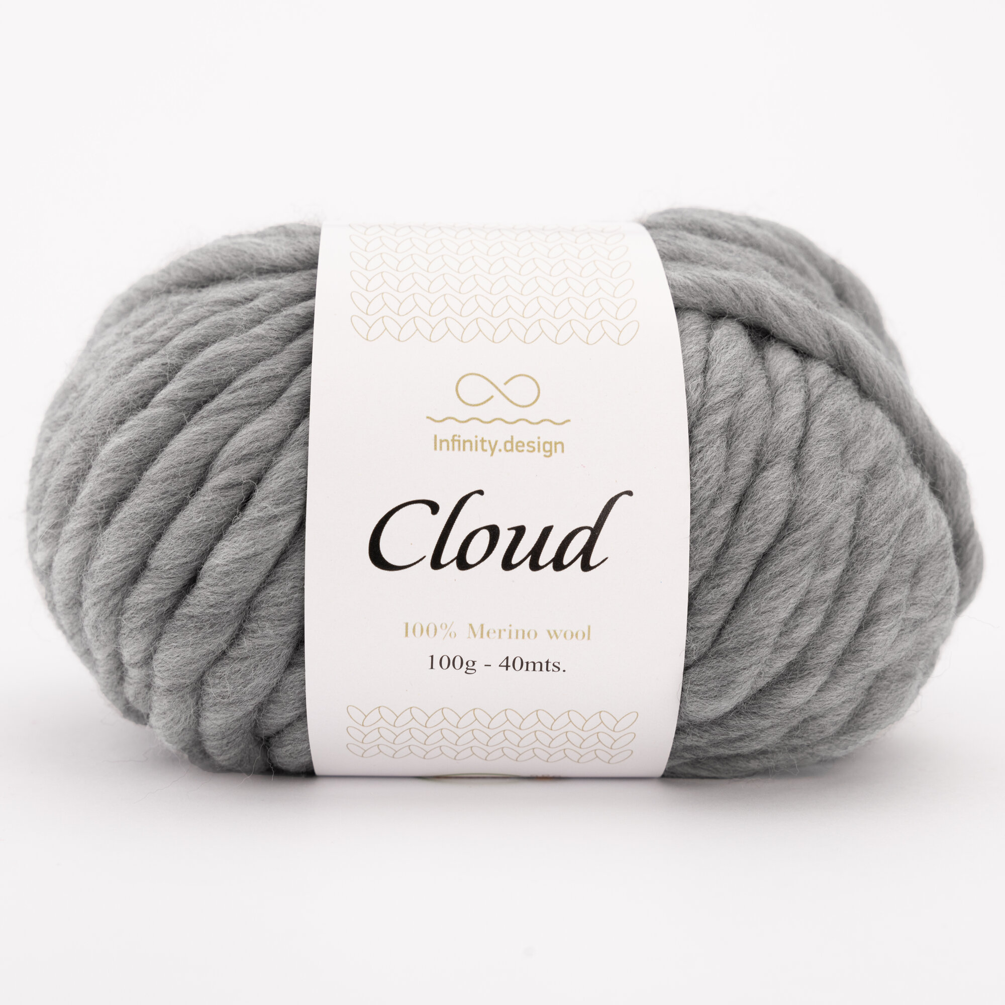 Пряжа INFINITY Cloud 0041 (2 мотка), 100% мериносовая шерсть, 100г, 40м