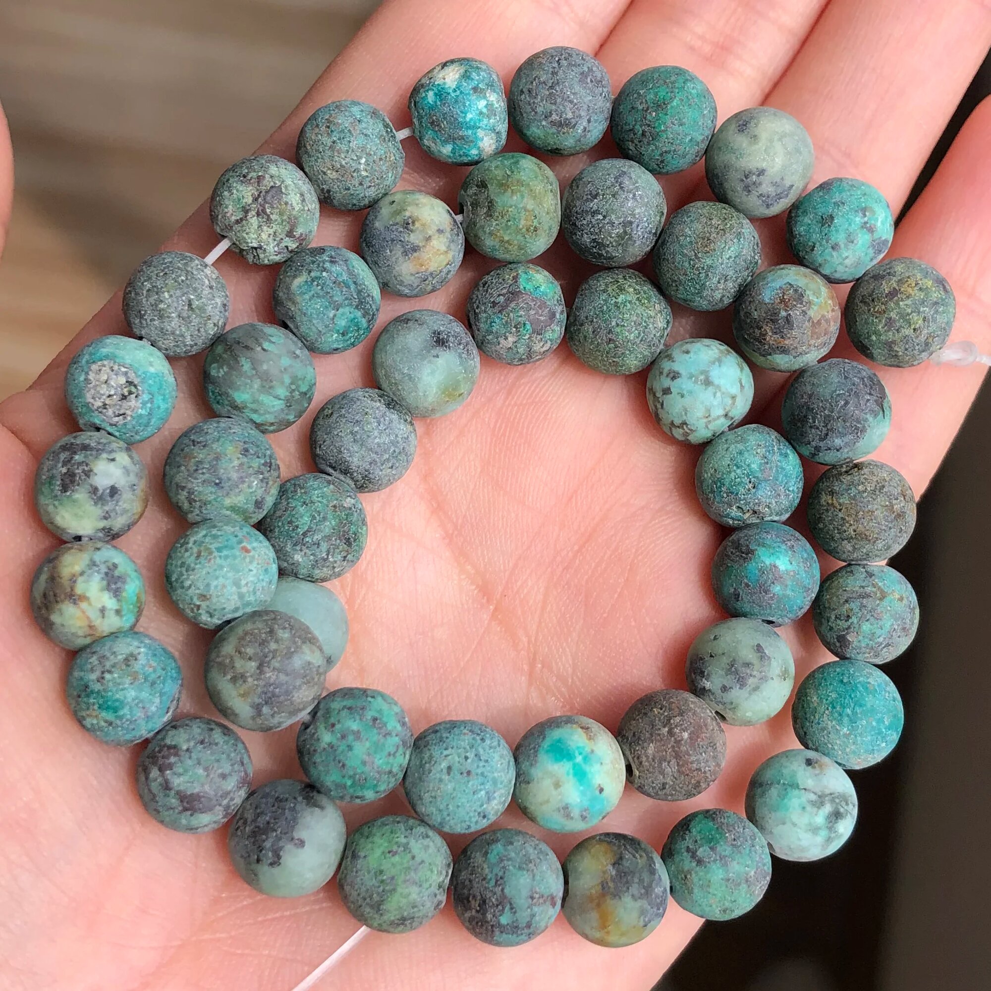 Бусины 10 мм, M-African turquoise, 34-36 шт