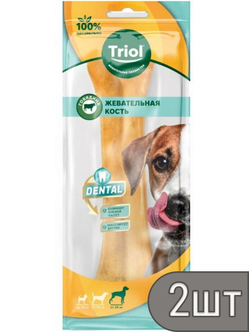 Triol Набор 2 шт Кость жевательная DENTAL, 25см 0.4 кг