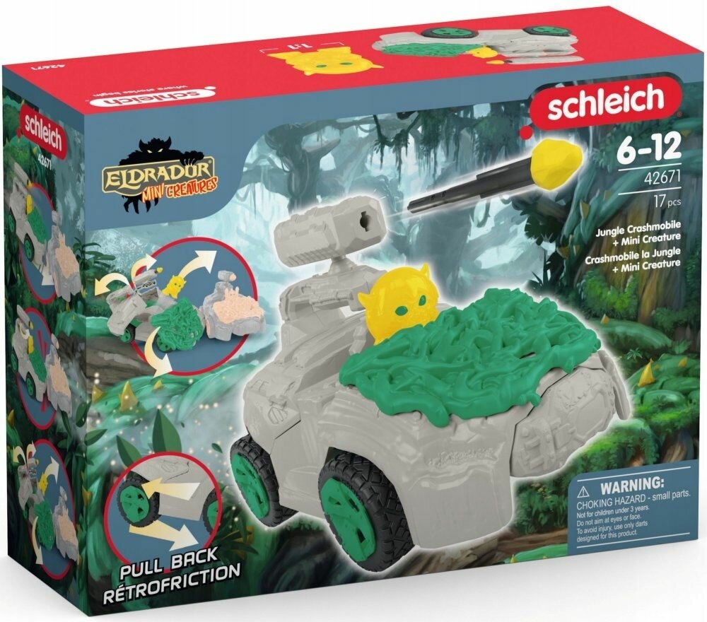 Фигурки Schleich Eldrador Creatures - Jungle CrashМобильный автомобиль + мини-существо - Шляйх 42671