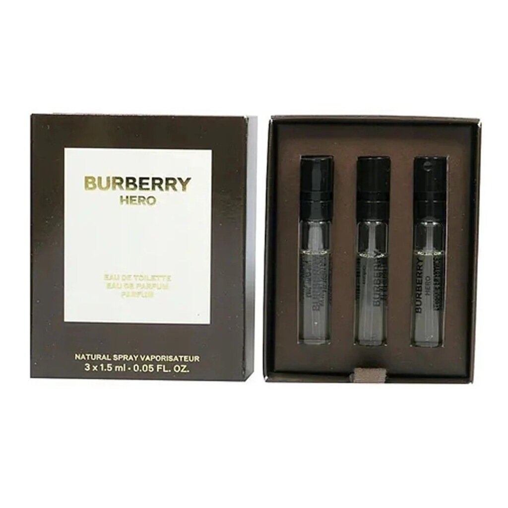 Парфюмерный набор BURBERRY HERO для мужчин Vials Set 3*1.5 мл (Edp+Edt+Parfum), набор пробников