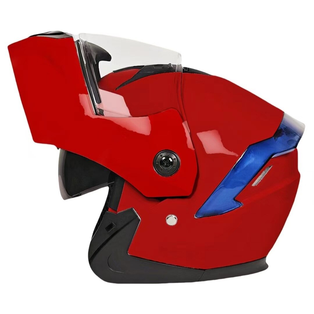 Шлем мотоциклетный, ABS, 511 красный