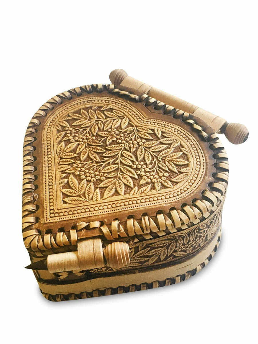 Шкатулка "Рябина" (береста)