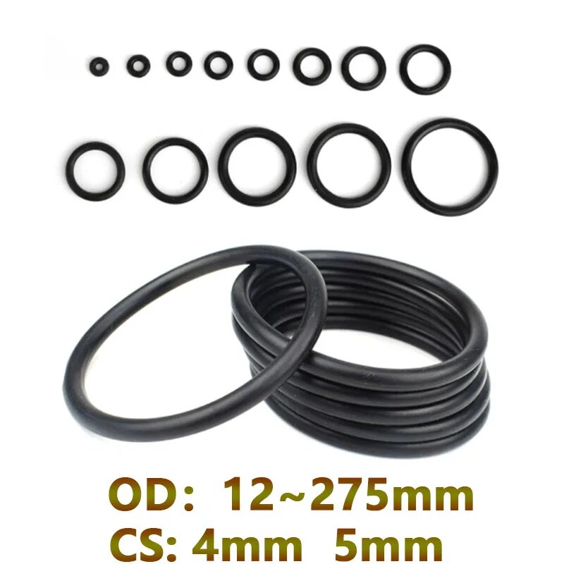 Черные уплотнительные кольца NBR OD 12мм~275мм OD 100mm (5PCS), CS 5mm