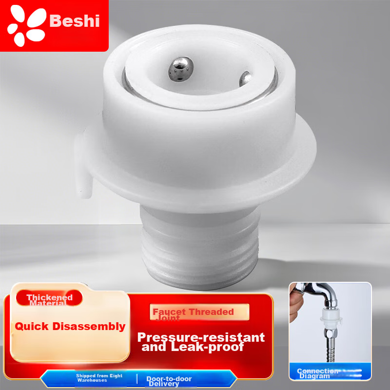 Beishi Washing Machine Faucet Adapter, Washing Machine Quick Connector, Inlet Pipe Clip to 1/2 Inch Threaded Quick Connector, Universal Clip-On Adapter for Top-Loading And Front-Loading Washers