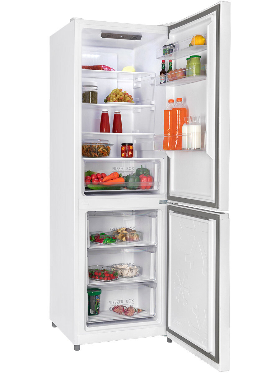 Холодильник NORDFROST RFC 350D NFW двухкамерный, 348 л объем, Total No Frost, белый