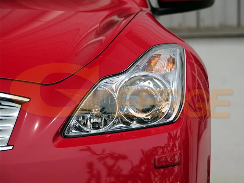 Для INFINITI G25 G35 G37 Q40 Q60 V36 ультра яркий A/W переключатель поворота хлопок шестигранник шестигранник светодиодный ангельские глазки Halo Rings Light White Amber, coupe 2pcs