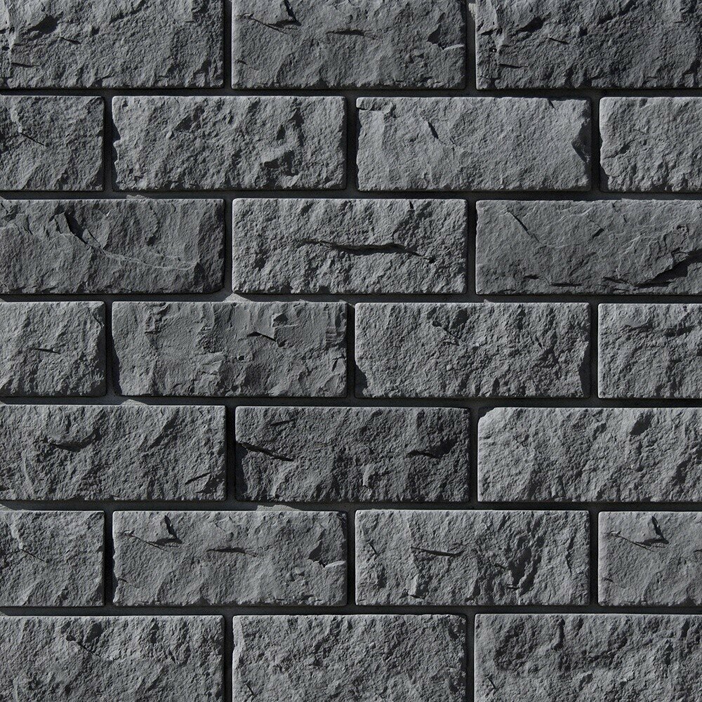 Искусственный камень White Hills Йоркшир угольно-черный (25 шт.=1,06 кв. м)