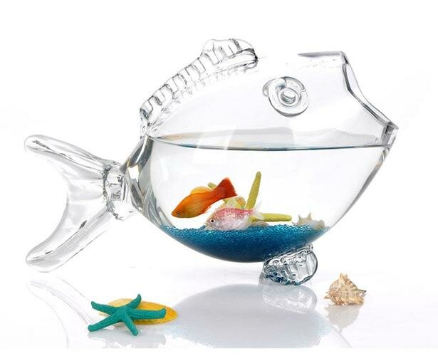 Рыба стеклянная миска статуэтка прозрачное стекло аквариум аквариум аквариум аквариум дом гостиная декоративные украшения аквариум и аквариум