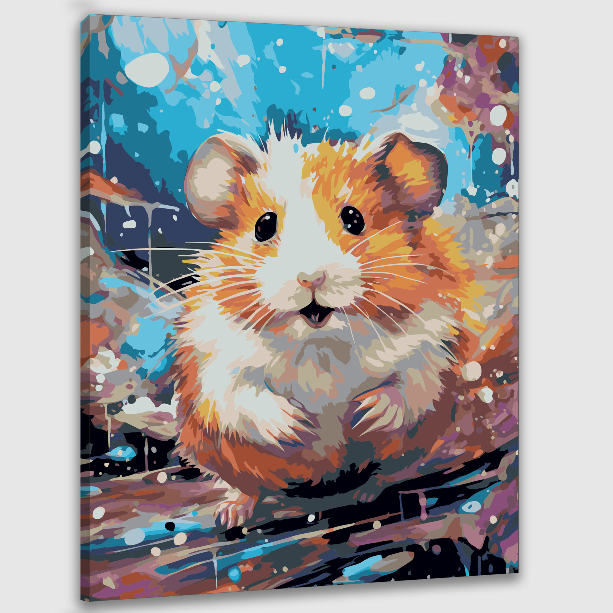 Картина по номерам 40x50 см, Хомяк: картина жизни