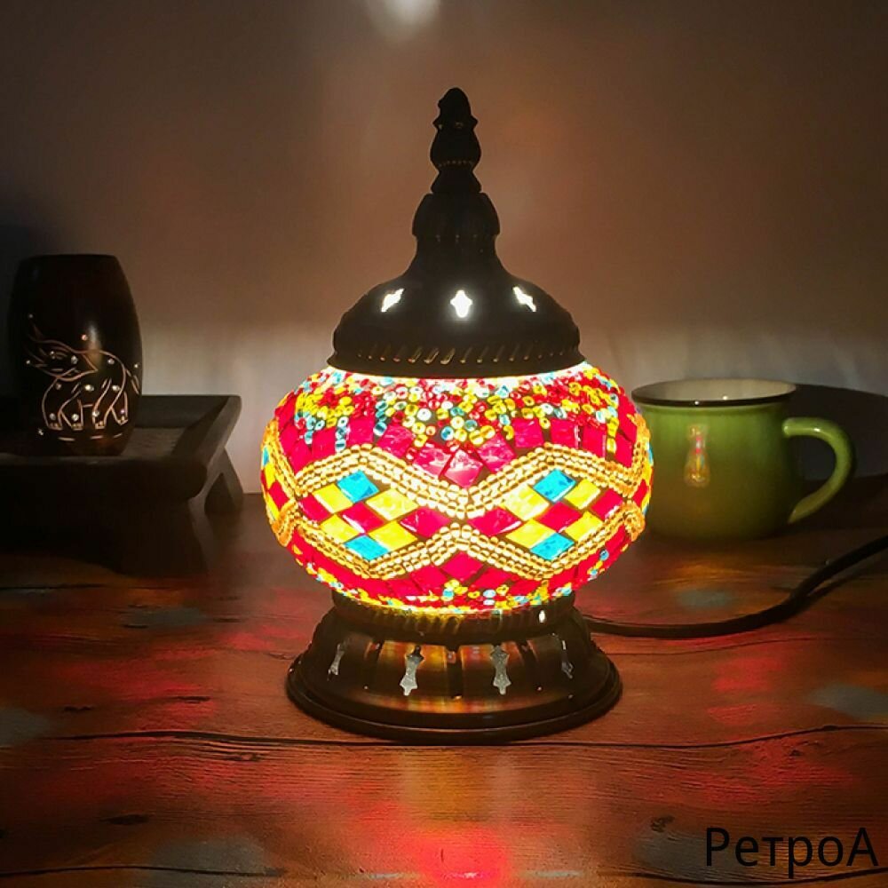 Лампа настольная, Мозаичная, Турецкий, РетроA PT660A