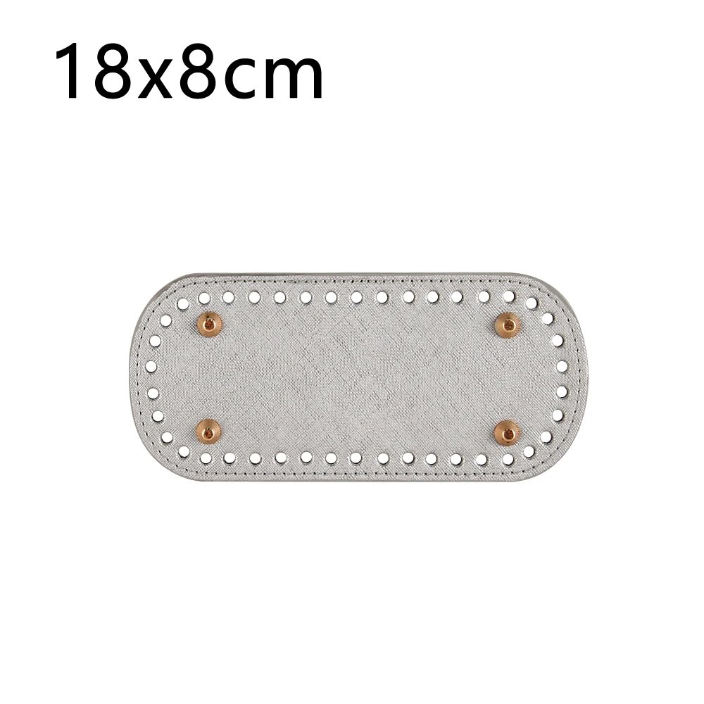 18x8 см, овальное дно ручной работы для вязаной сумки, износостойкие аксессуары Серебряный, Silver