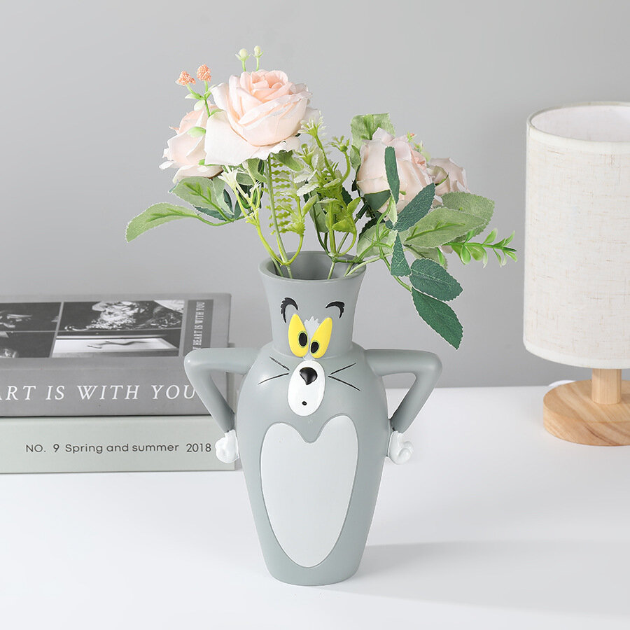 Коллекционная фигурка настольная ваза "Том и джерри", 23 х 20 см