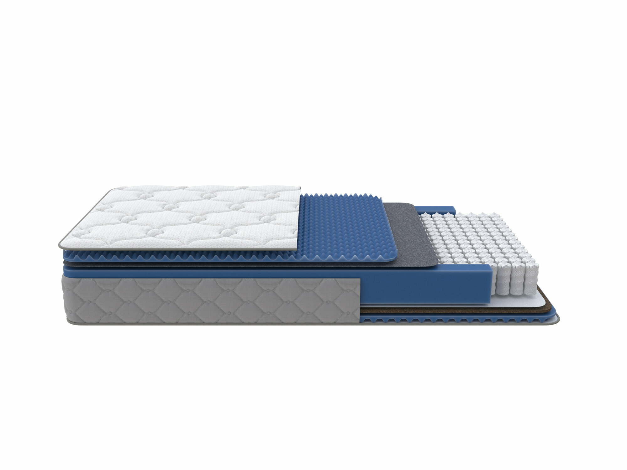 Матрас Бата Plus 80х195, беспружинный, ортофом, спанбонд, EVS500 PRO, би-кокос