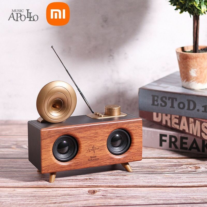 Bluetooth динамик сабвуфер объемный звук динамик винтажный вид ручной работы