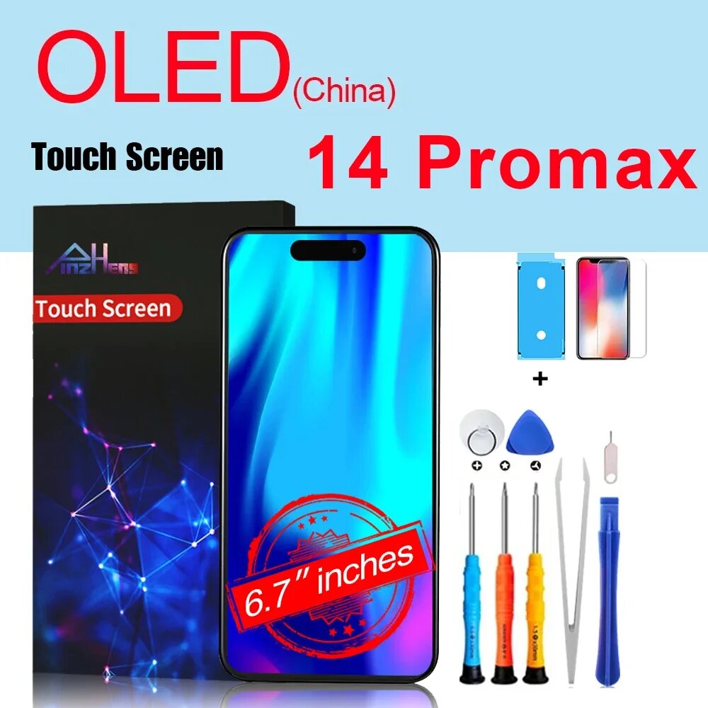 PINZHENG Высококачественный экран INCELL LCD OLED для iPhone 14 Pro 15 Plus 13 OLED For i14ProMax