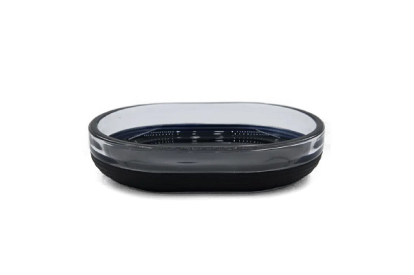 Мыльница Proffi "BLACK GLASS" Home, стекло, прозрачная, черная