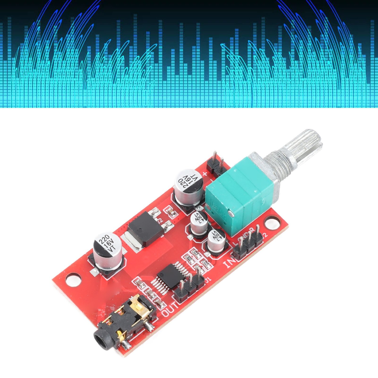 Mini Headphone Amplifier Module 3.5mm Interface Earphone Preamplifier Board DC 3‑12V MAX4410 — фото 1