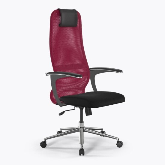 Кресло офисное Ergolife Sit 8 B1-8U - X1+UMF(X1) (M09. B23. G18. W01) Красный-Черный