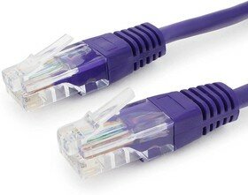 Патч-корд Premier PP12-0.25M/V 1000Гбит/с UTP 4 пары cat.5E CCA molded 0.25м фиолетовый RJ-45 (m)-RJ