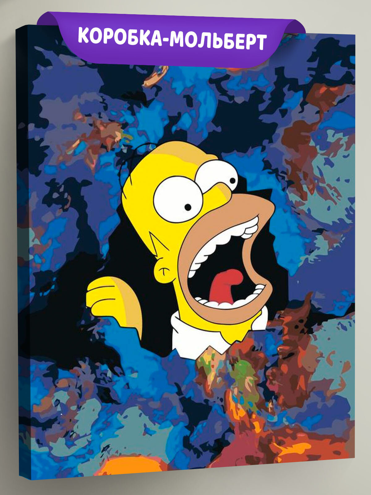 Картина по номерам на холсте с подрамником "Simpsons Симпсоны: Гомер", Раскраска 40x50 см, Мультфильмы Фэнтези