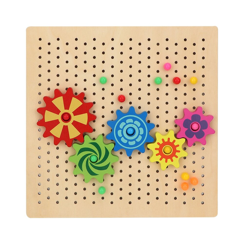 Деревянная головоломка с грибами для детей, настольная игра с гвоздями и доской для творчества