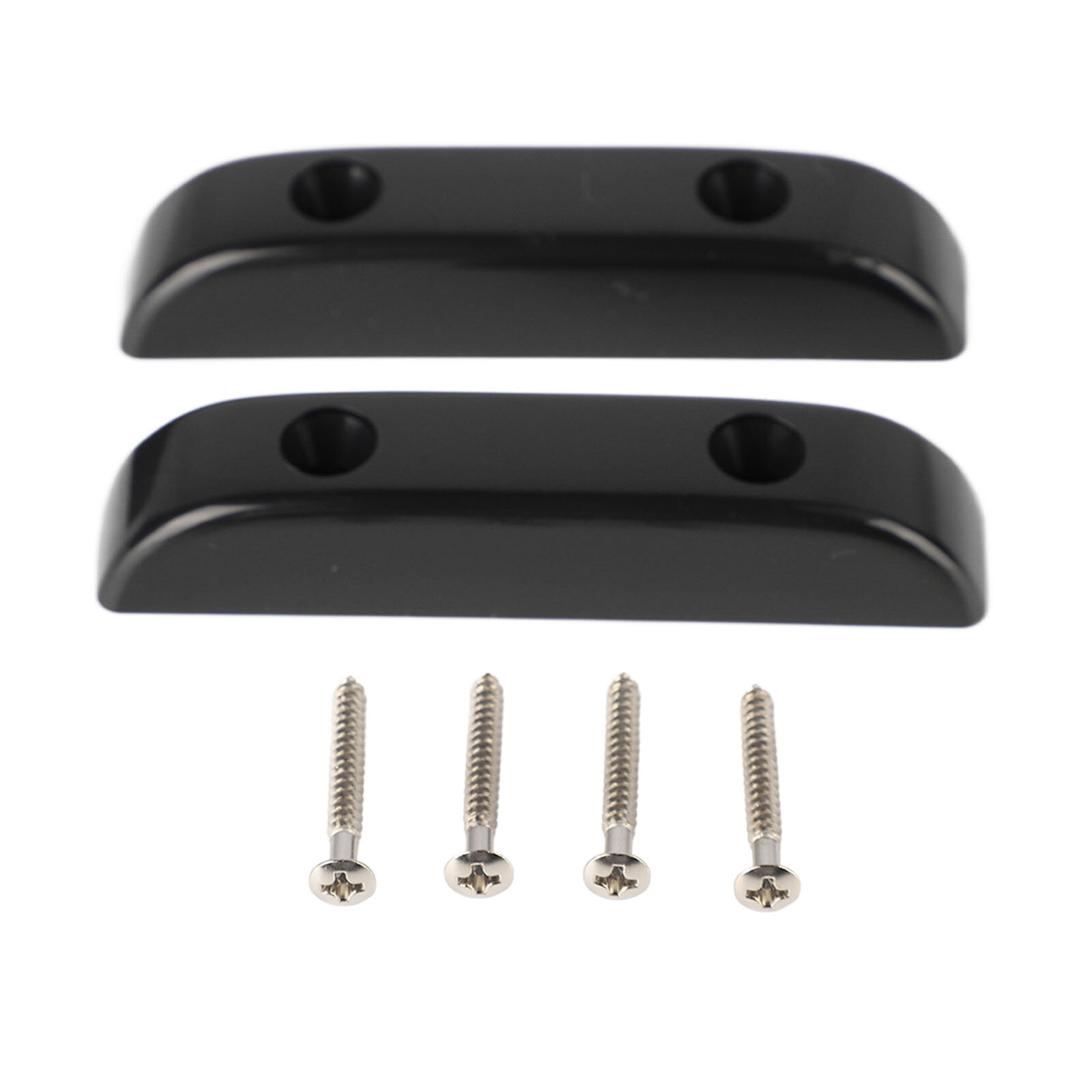 2 Pcs Bass Thumb Rest Plastic Anti Slip Light Weight Jazz Guitar Finger GM01 Black