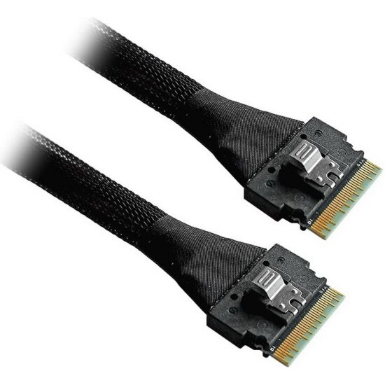 Кабель Amphenol RSL74-7650 Slimline SASx8 (SFF8654) - Slimline SASx8 (SFF8654), 67см.