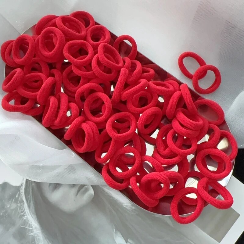 Резинки для волос CUTE BOWS FQ001 Красный, FQ001-7-50Pcs