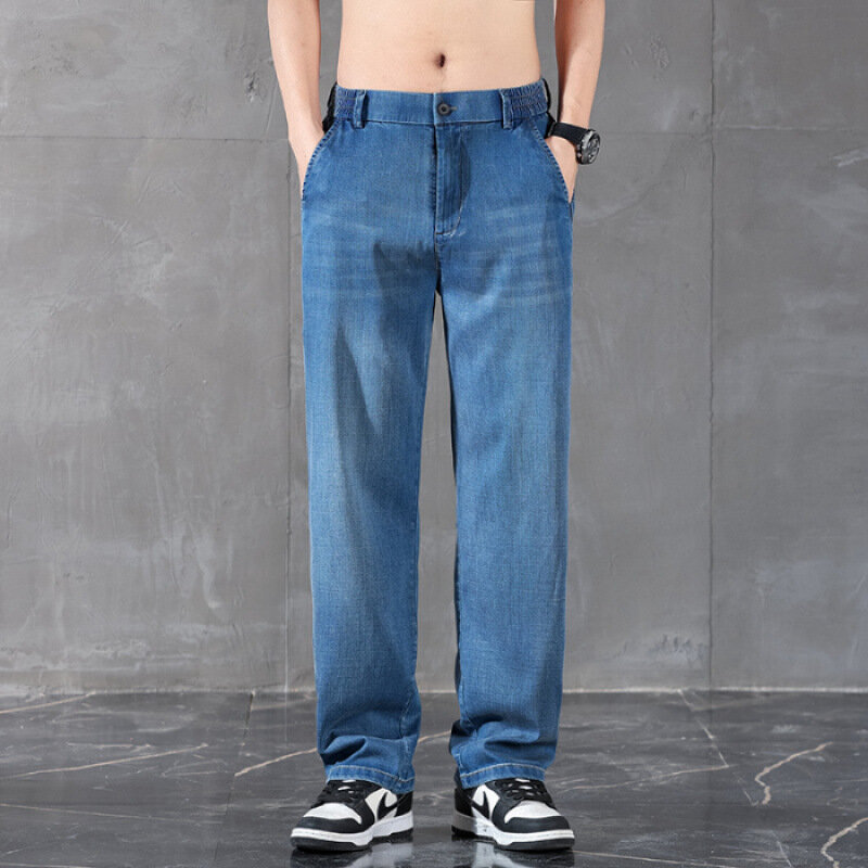 Охоты Длинные джинсы YM мужские тонкие широкие прямые длинные брюки, Размер_32