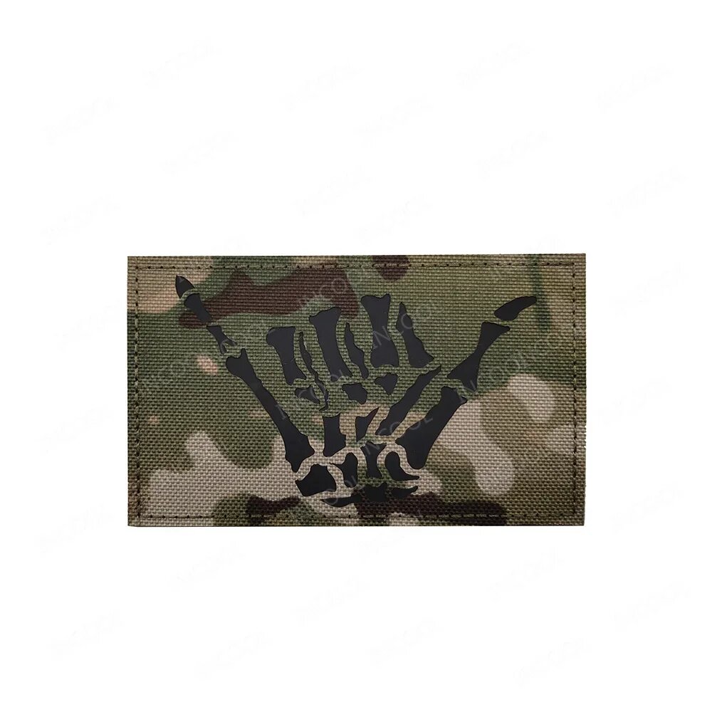 Светоотражающие вышитые патчи "Черная Борода" 25 Reflective 8X5 CM