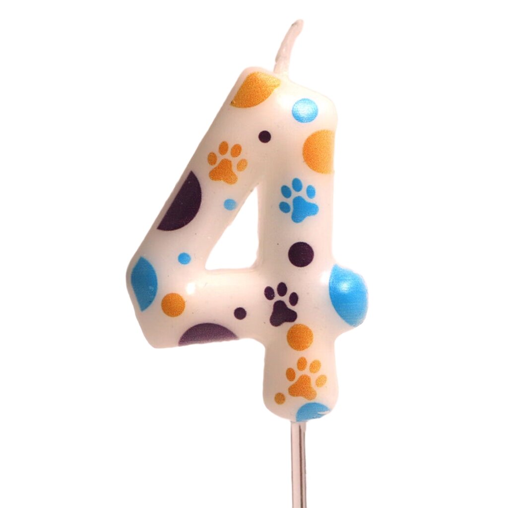 Свеча на день рождения собаки 0-9, цифровая свеча на день рождения, используемая для украшения торта с собачьими когтями для мальчиков и девочек