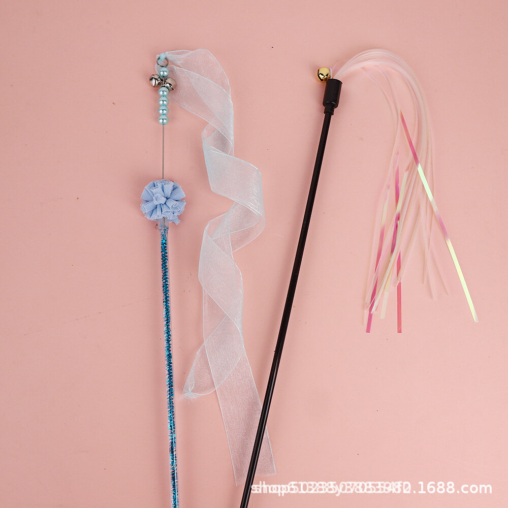 Оптовая сеть красная кошка фея дразнящая кошачья палочка два комплекта длинное перо стальной проволоки игрушка укус