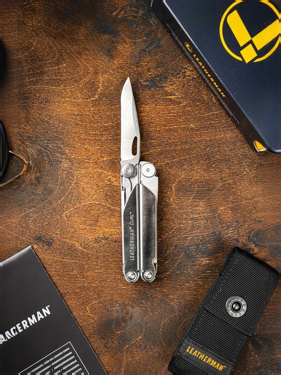 Мультитул Leatherman Curl 832932, 15 инструментов, серебристый — фото 1